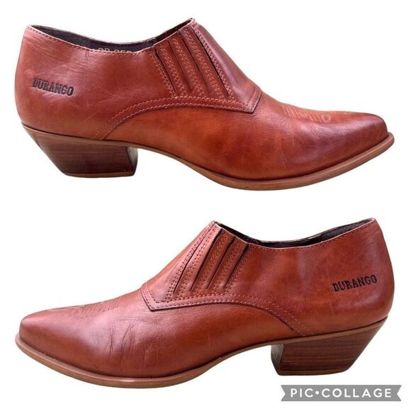 Durango | Shoes | Durango Western Stitchesbrown Leather Low Ankle ...